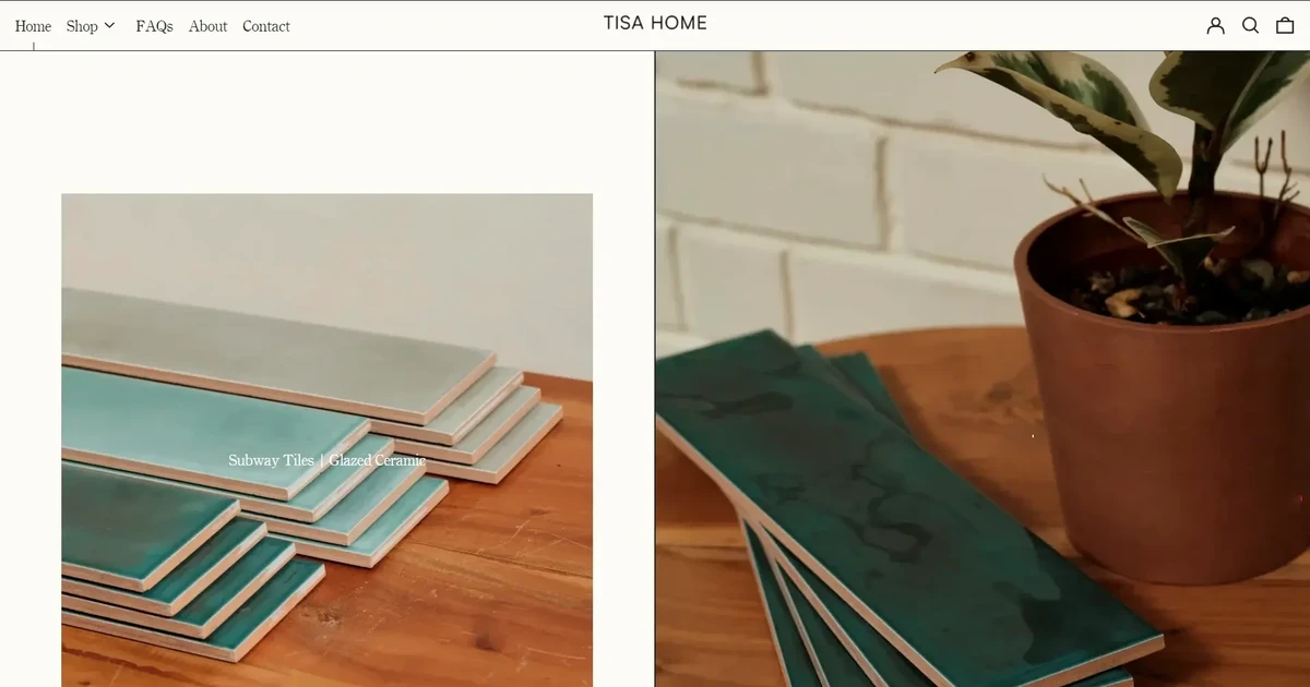 Tisa Home | Скриншот главной страницы