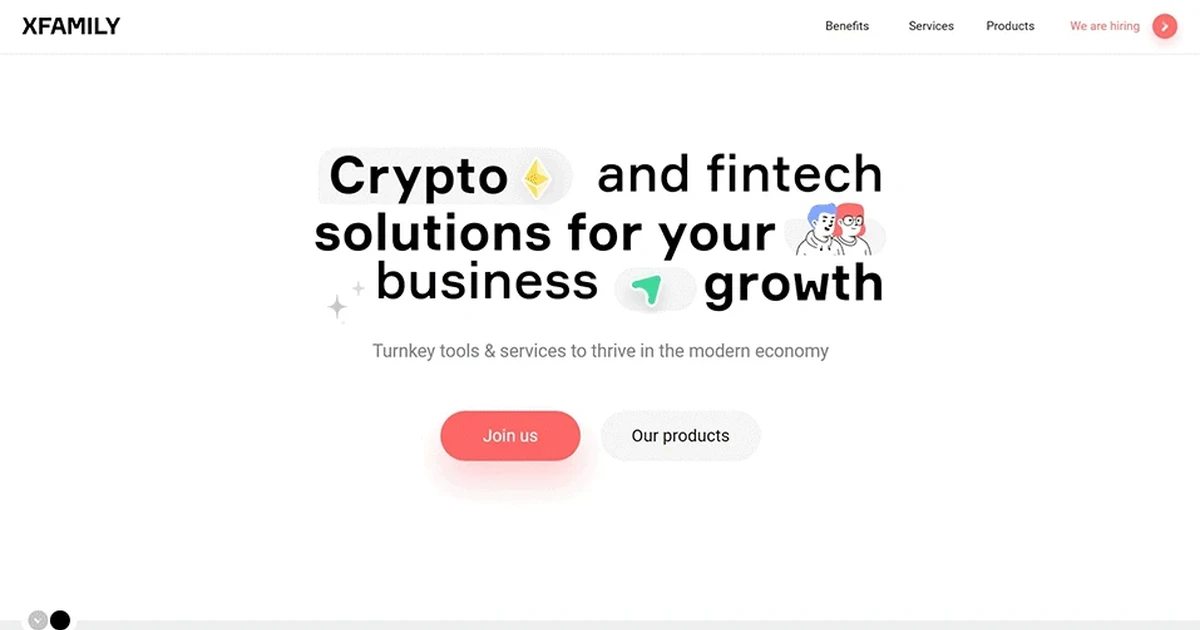 Xfamily | Скриншот лендинга