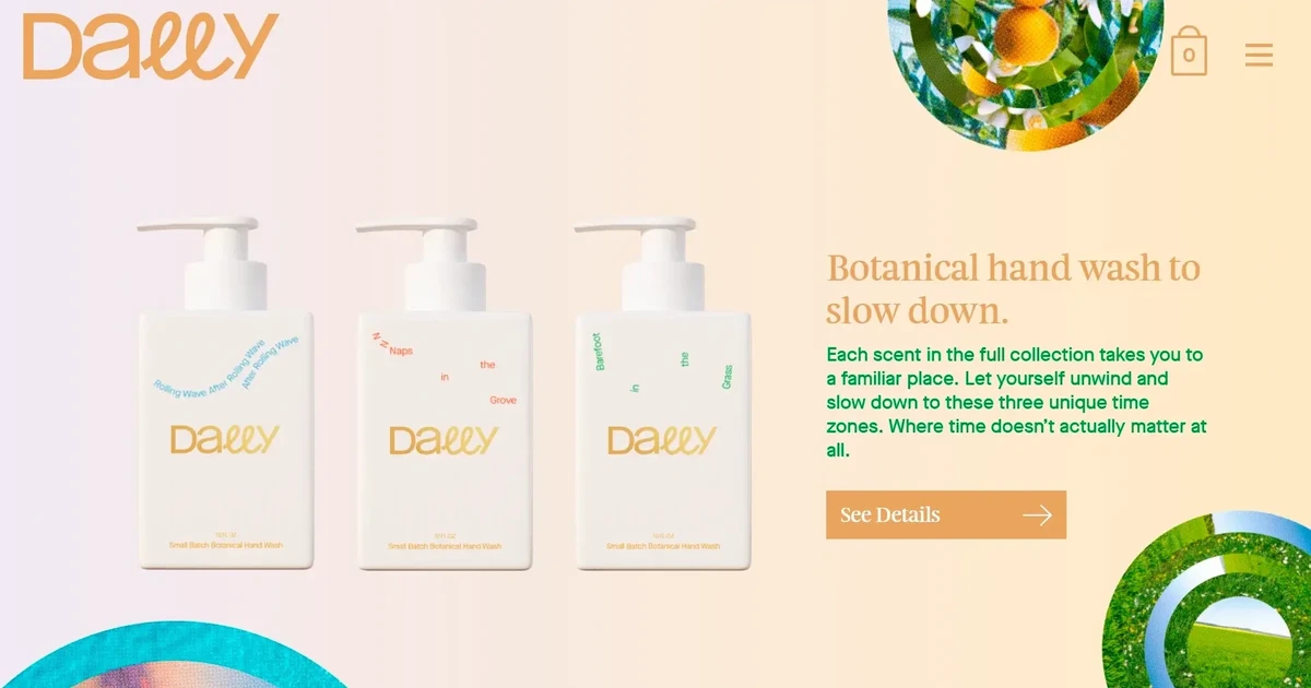 Dally | Скриншот главной страницы