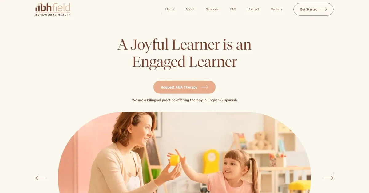 Behavioral Health Field | Скриншот главной страницы