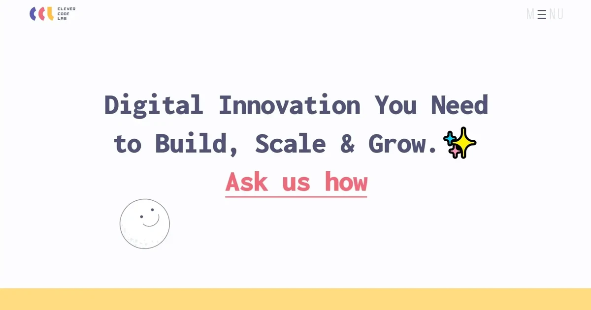 Clever Code Lab | Скриншот главной страницы
