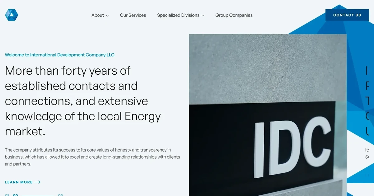 IDC Group | Скриншот главной страницы
