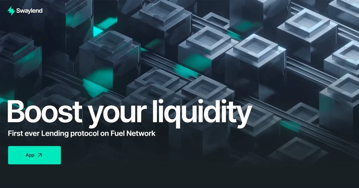 Swaylend | Скриншот главной страницы