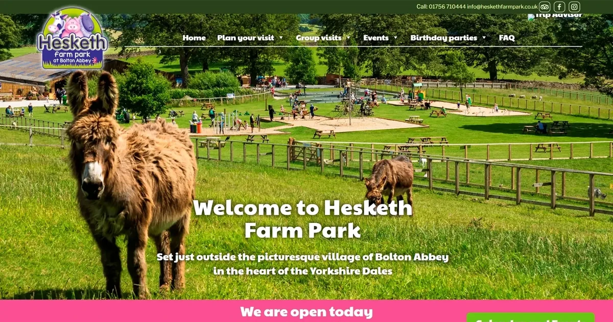 Hesketh Farm Park | Скриншот главной страницы
