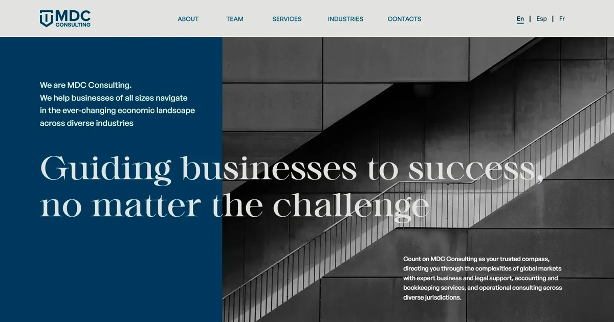 MDC Consulting | Скриншот главной страницы