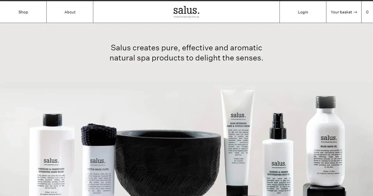 Salus Body | Скриншот страницы «О компании»