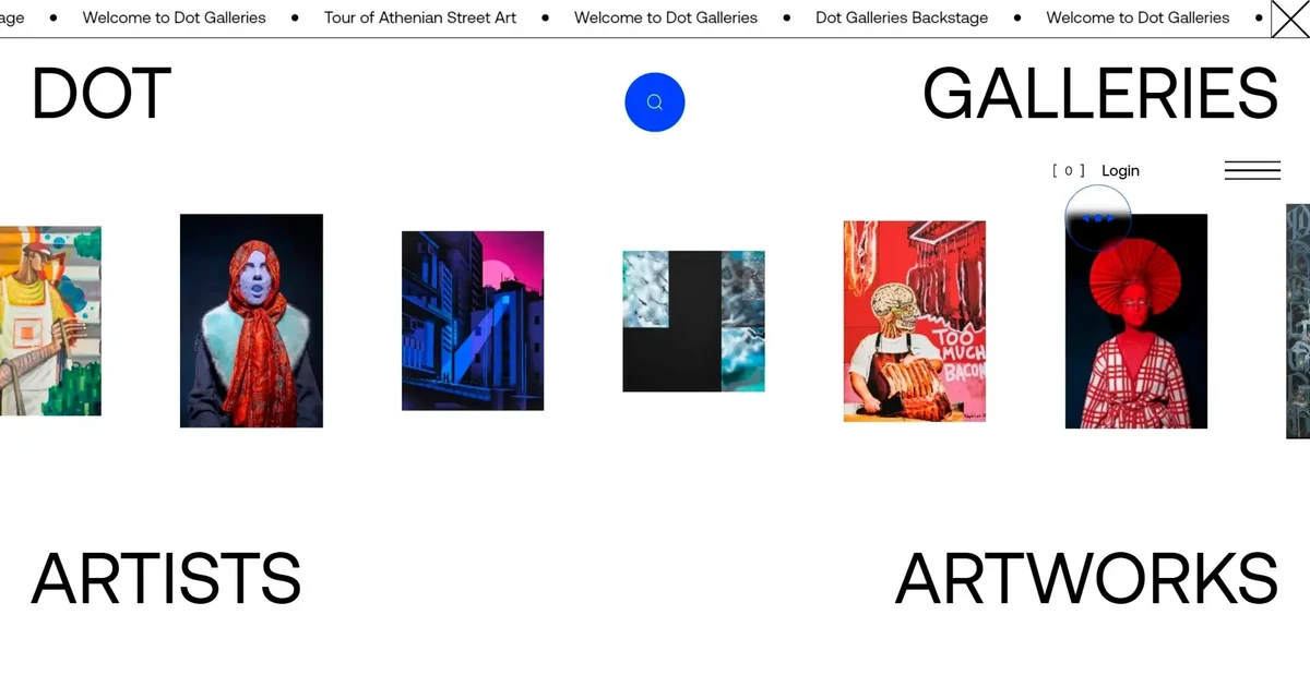 Dot Galleries | Скриншот главной страницы