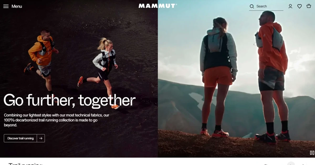 MAMMUT | Скриншот главной страницы