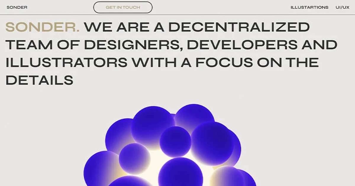 Sonder Team | Скриншот главной страницы