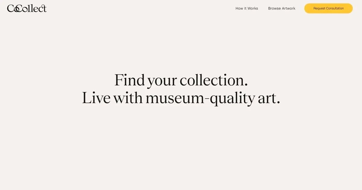 CoCollect | Скриншот главной страницы