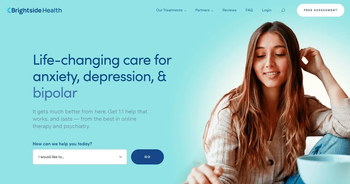 Brightside Health | Скриншот главной страницы