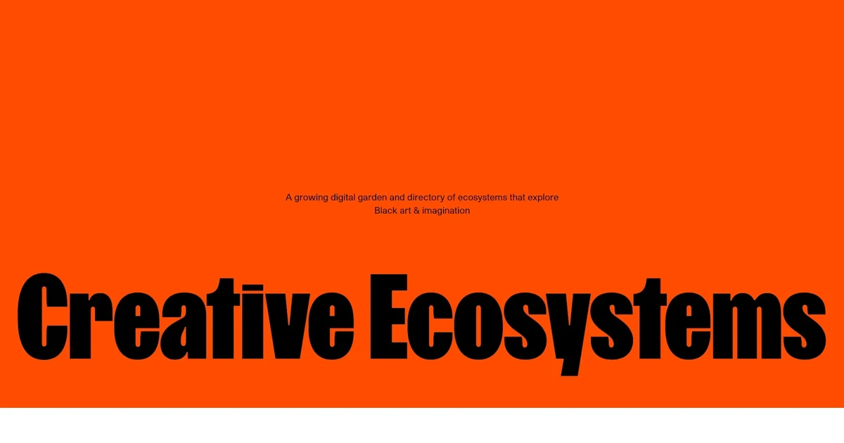 Creative Ecosystems | Скриншот главной страницы