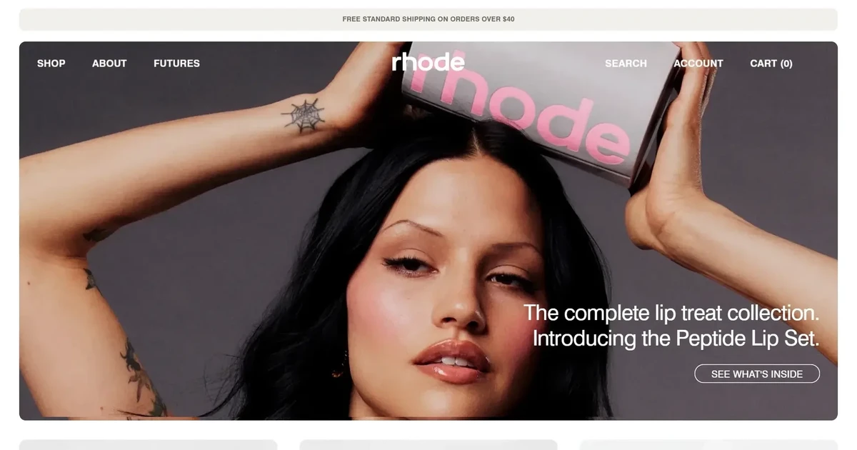 rhode | Скриншот главной страницы