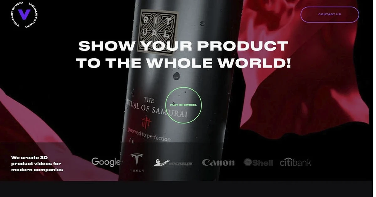 Visualist | Скриншот лендинга